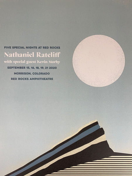 Nate Meese - Nathaniel Rateliff - Red Rocks Concert Poster - 2020 ...