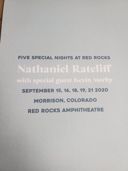 Nate Meese - Nathaniel Rateliff - Red Rocks Concert Poster - 2020 ...